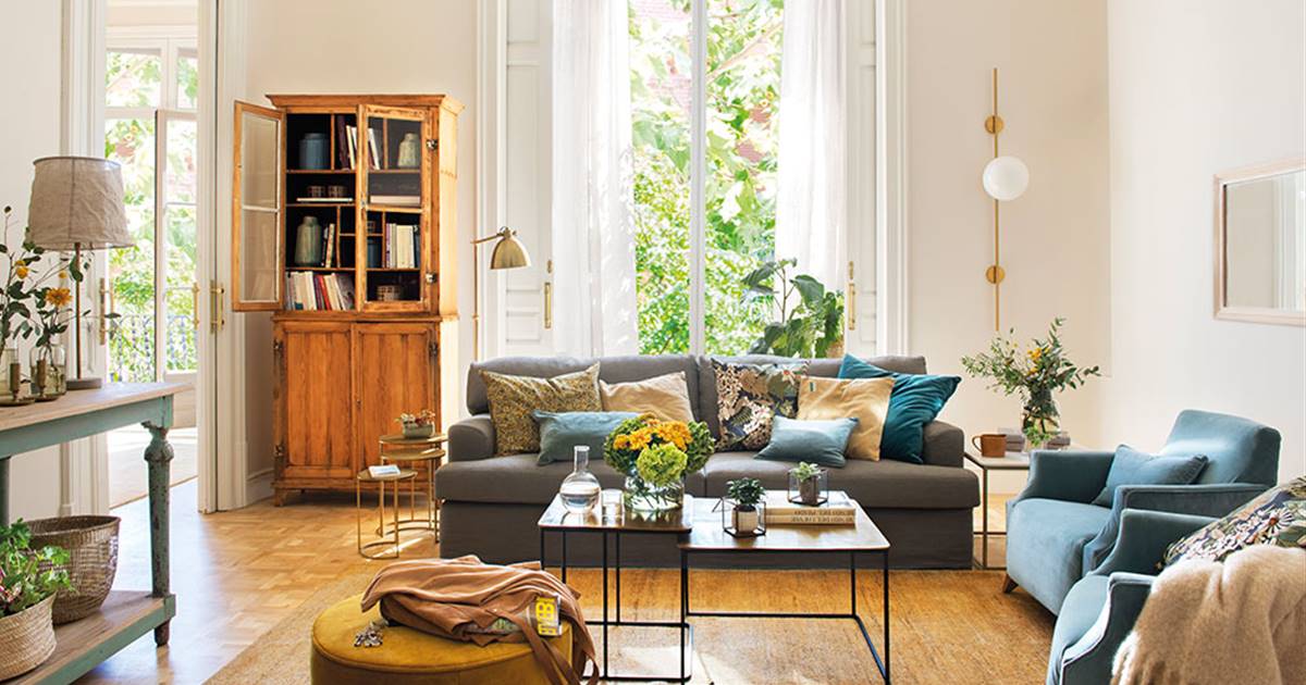 Medidas de los muebles y distancia entre ellos para conseguir un salón ...