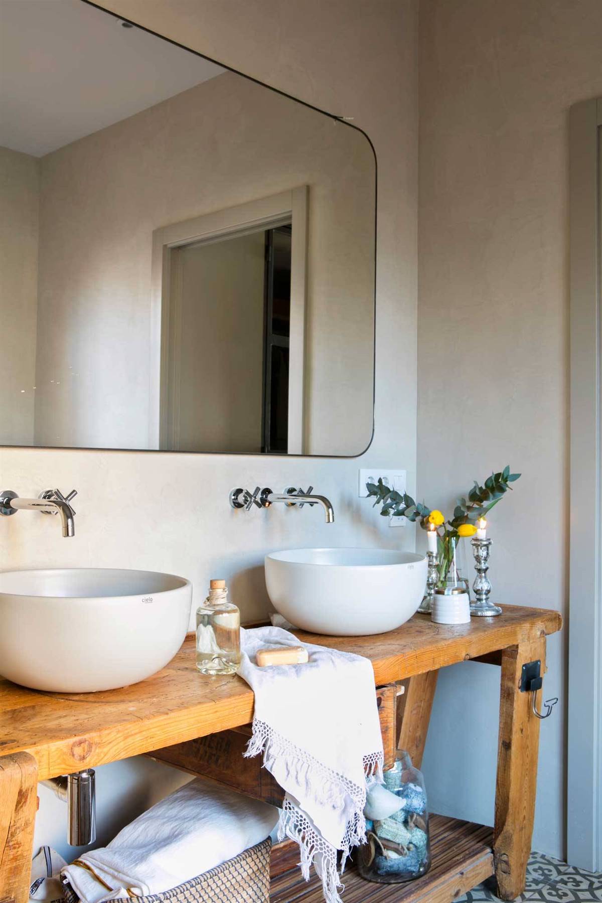 Baños rústicos: los 60 mejores de El Mueble