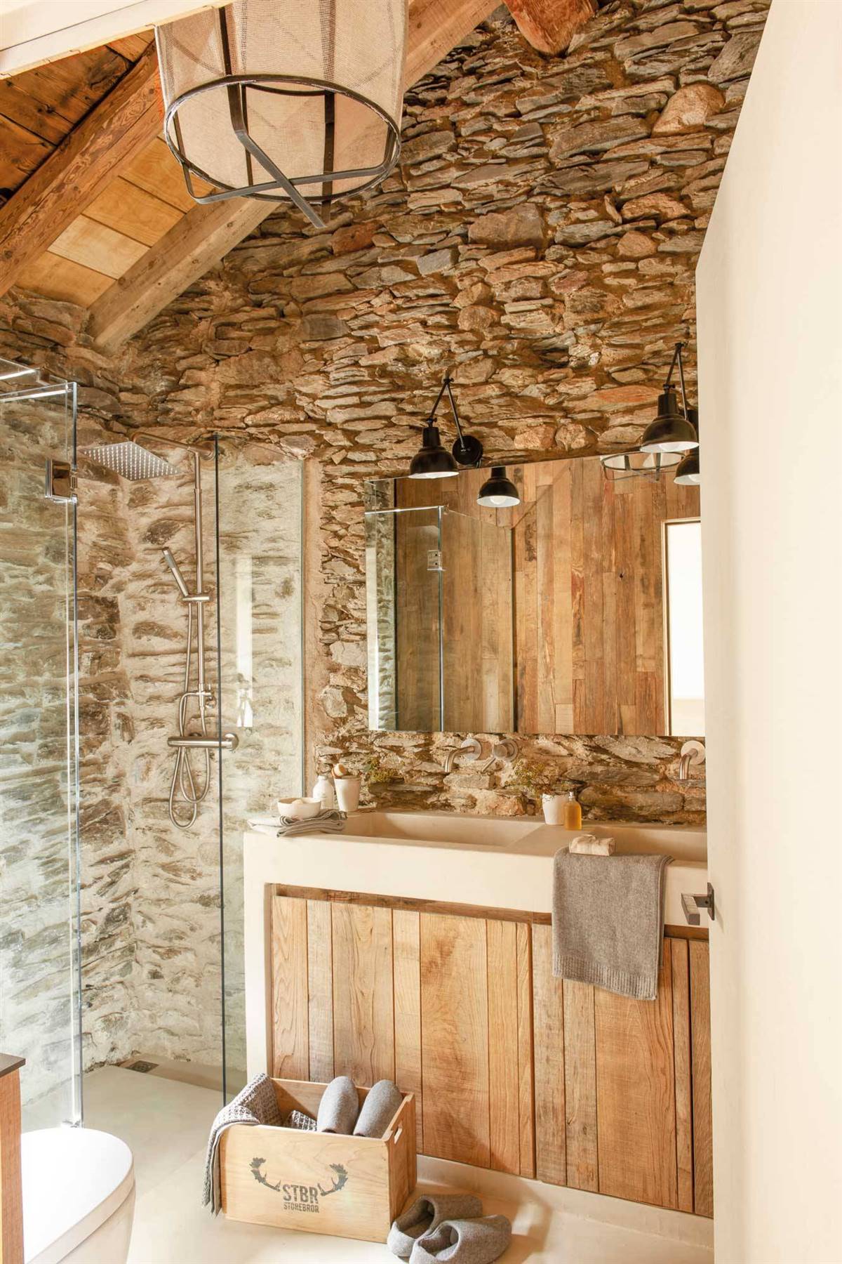 Baños rústicos: los 60 mejores de El Mueble