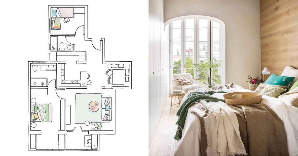 5 planos de pisos de 80 m2 con soluciones geniales e ingeniosas
