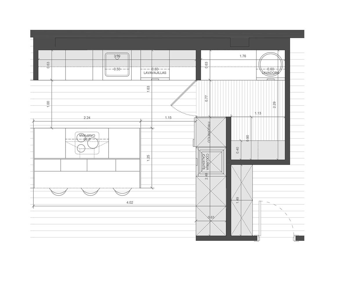 Planos de cocina con medidas y precios