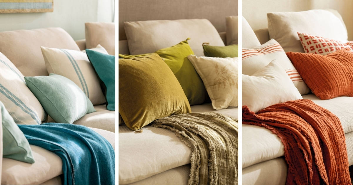 3 combinaciones de cojines para tu sofá (con vídeo)