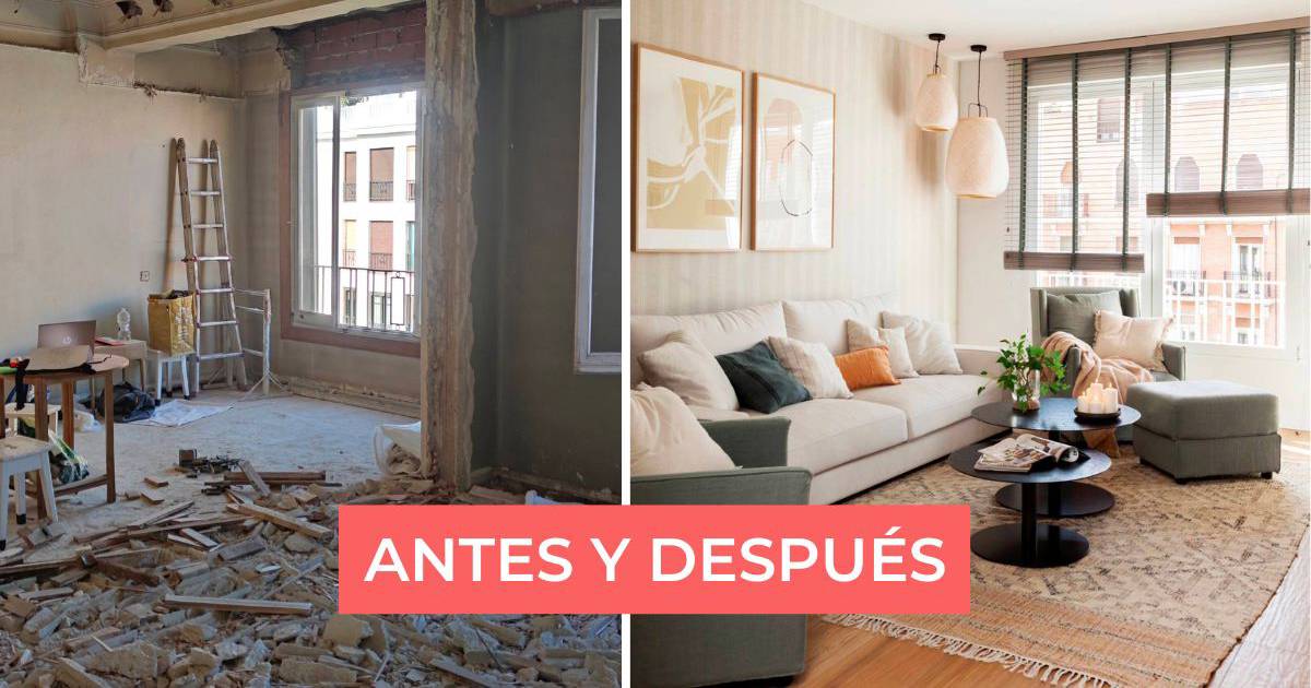 Antes y después: de piso hecho polvo a pisazo moderno y con mucho ...
