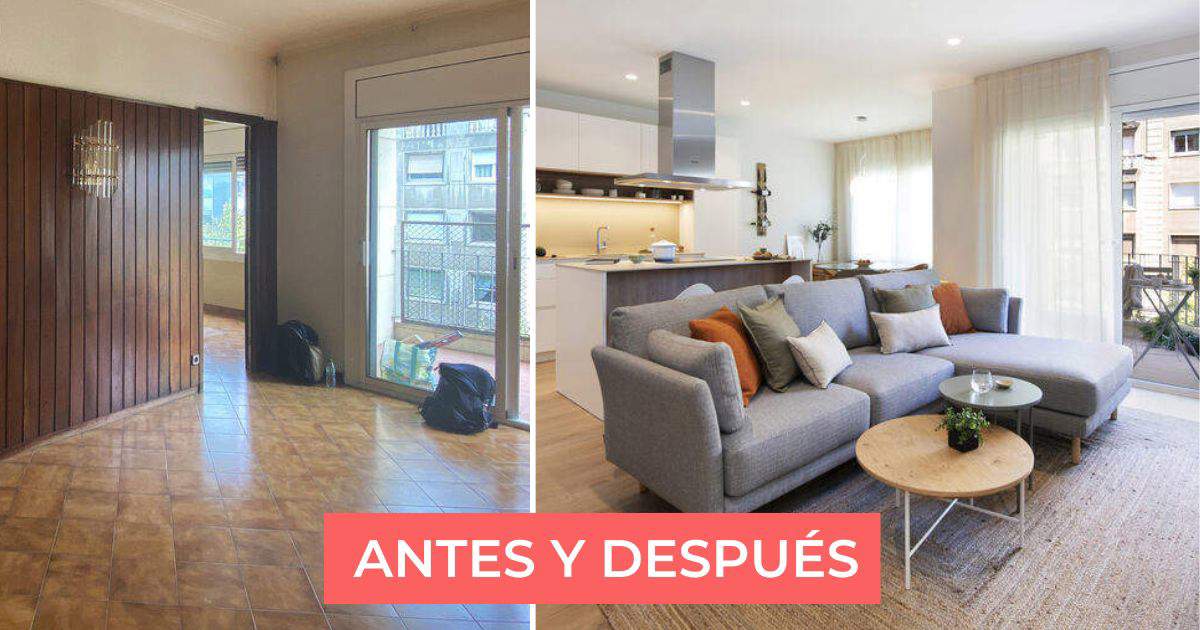 Antes y después: de piso desfasado tipo 'Cuéntame' a piso minimalista y ...