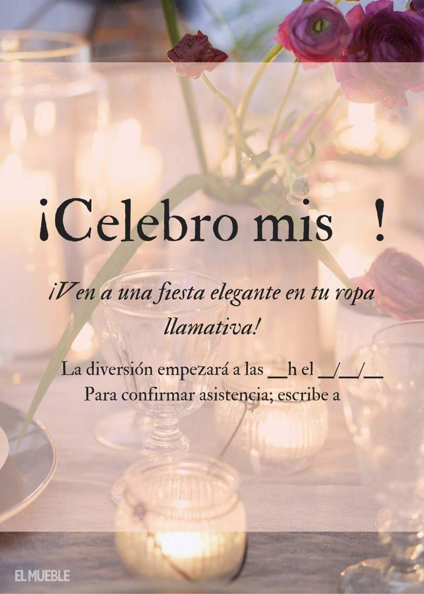 10 plantillas para invitaciones de cumpleaños elegantes, delicadas y ...
