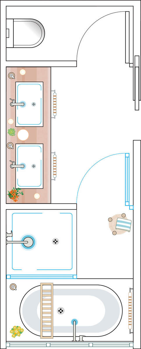 Más de 15 PLANOS de baños de la revista El Mueble que te inspirarán en ...