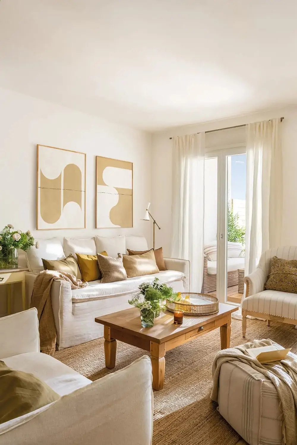 Cómo decorar con cuadros la pared del sofá de forma proporcionada y ...